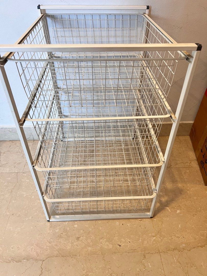Ikea Wire basket storage rack, Furniture & Home Living, Furniture ...