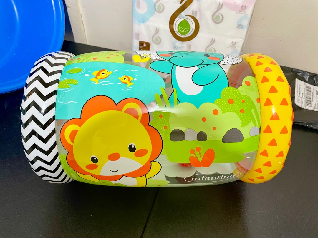 Infantino Jungle Peek & Roll Inflatable Toy, Babies & Kids, Infant ...