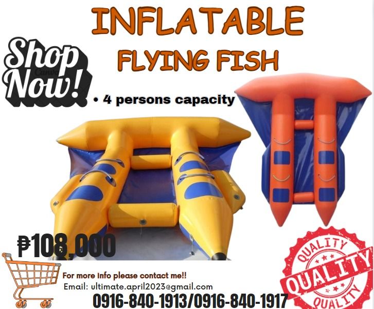 inflatable flying fish for water sports 4 persons capacity, Everything ...