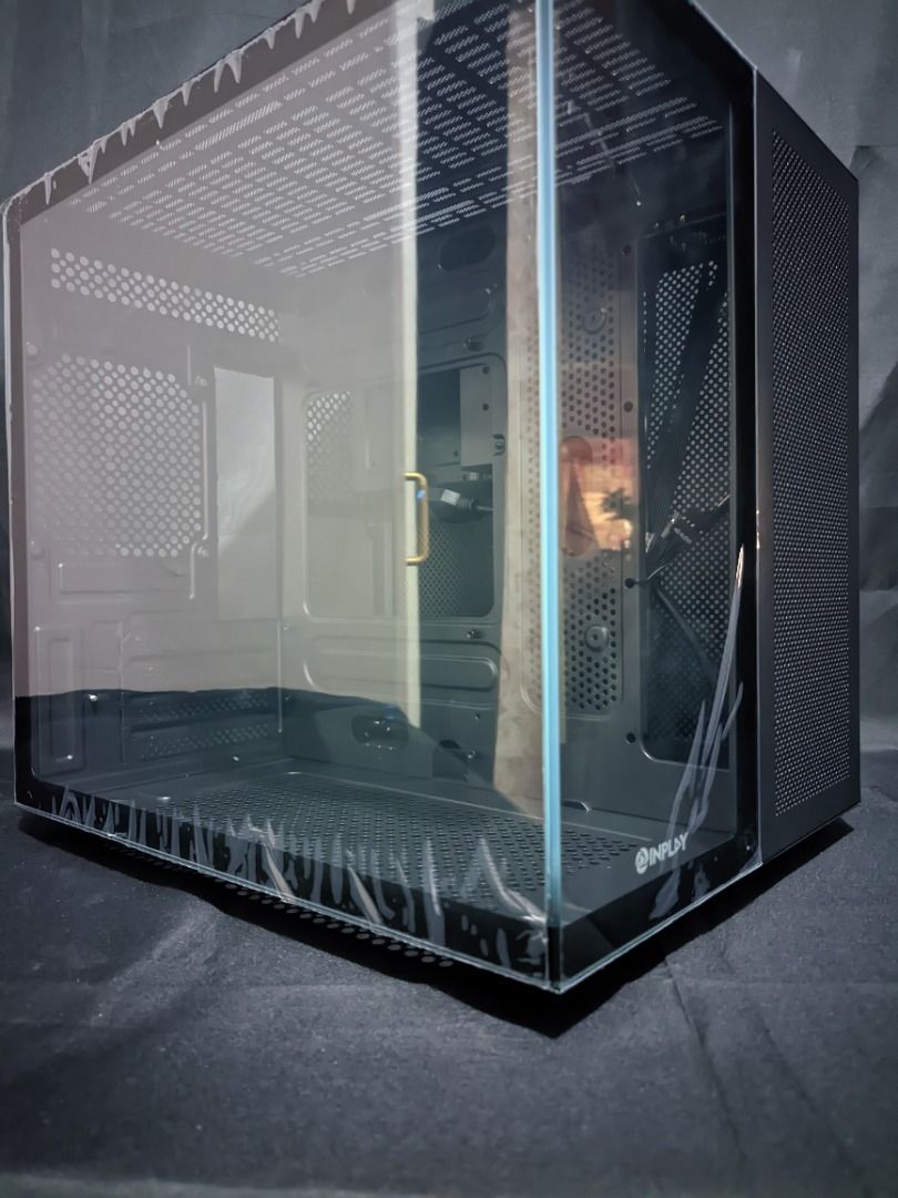 Inplay Seaview Pavilion Dual Chamber Mesh Tempered Glass Micro Atx PC ...