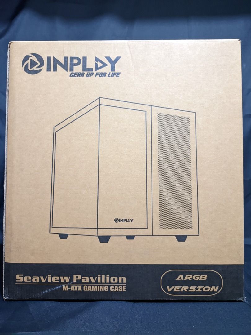 Inplay Seaview Pavilion Dual Chamber Mesh Tempered Glass Micro Atx PC ...