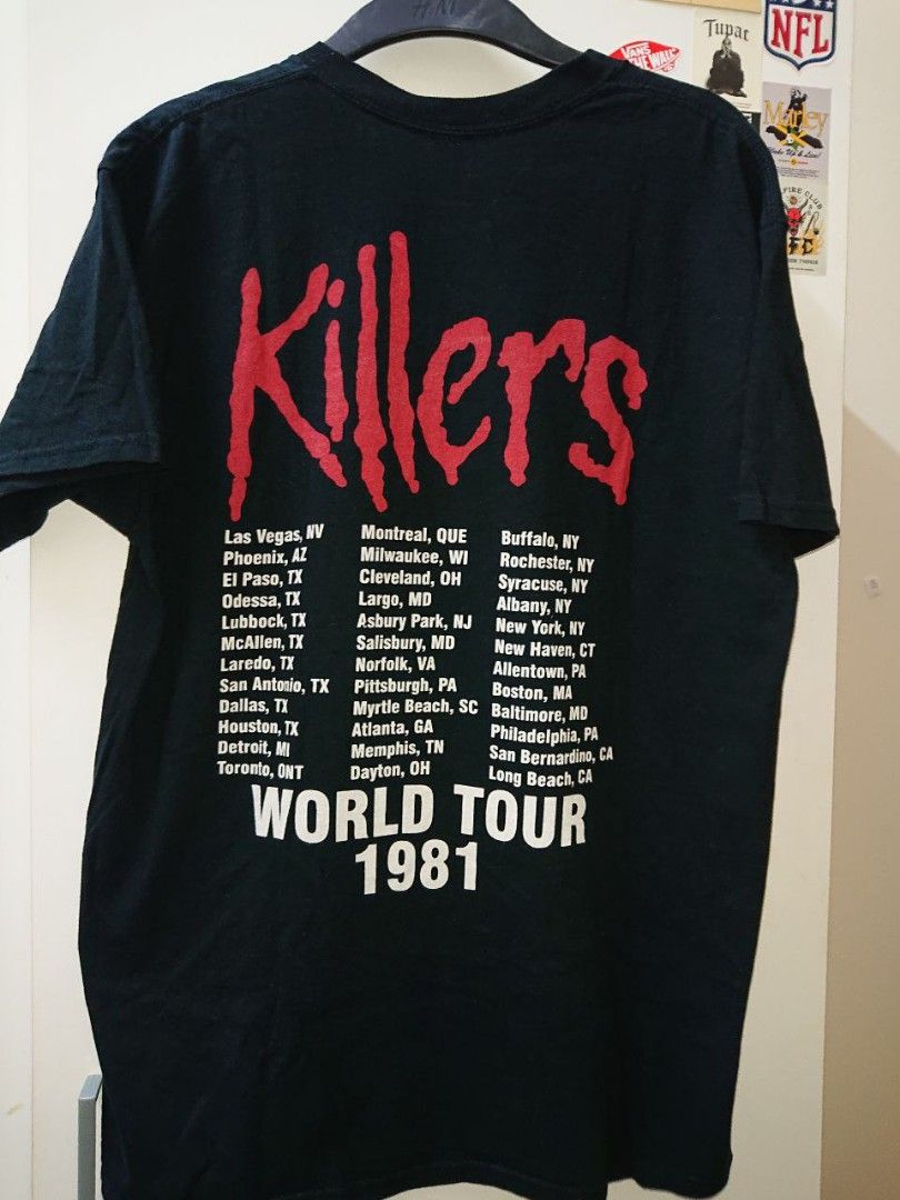 Iron Maiden Killers World Tour Printed Tee, Men's Fashion, Tops & Sets ...