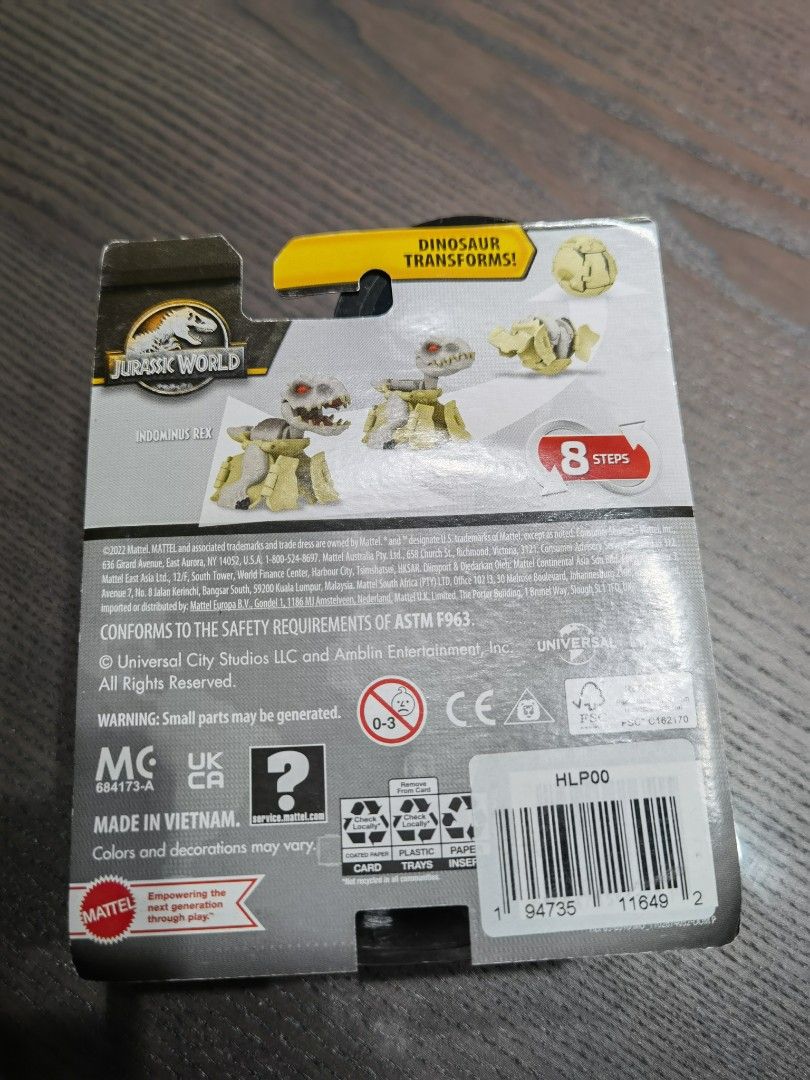 Jurassic World Mattel Dinosaur Transformer (Indominus Rex), Hobbies ...