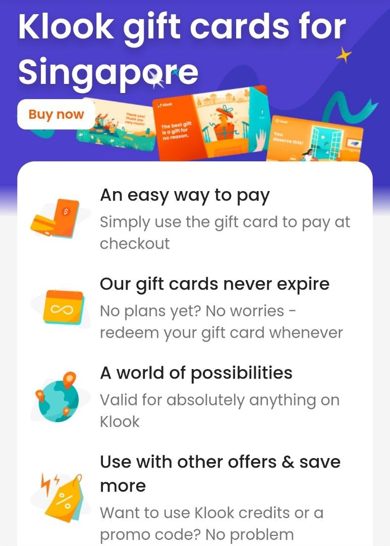 Klook $50 e-Gift Card, Tickets & Vouchers, Vouchers on Carousell
