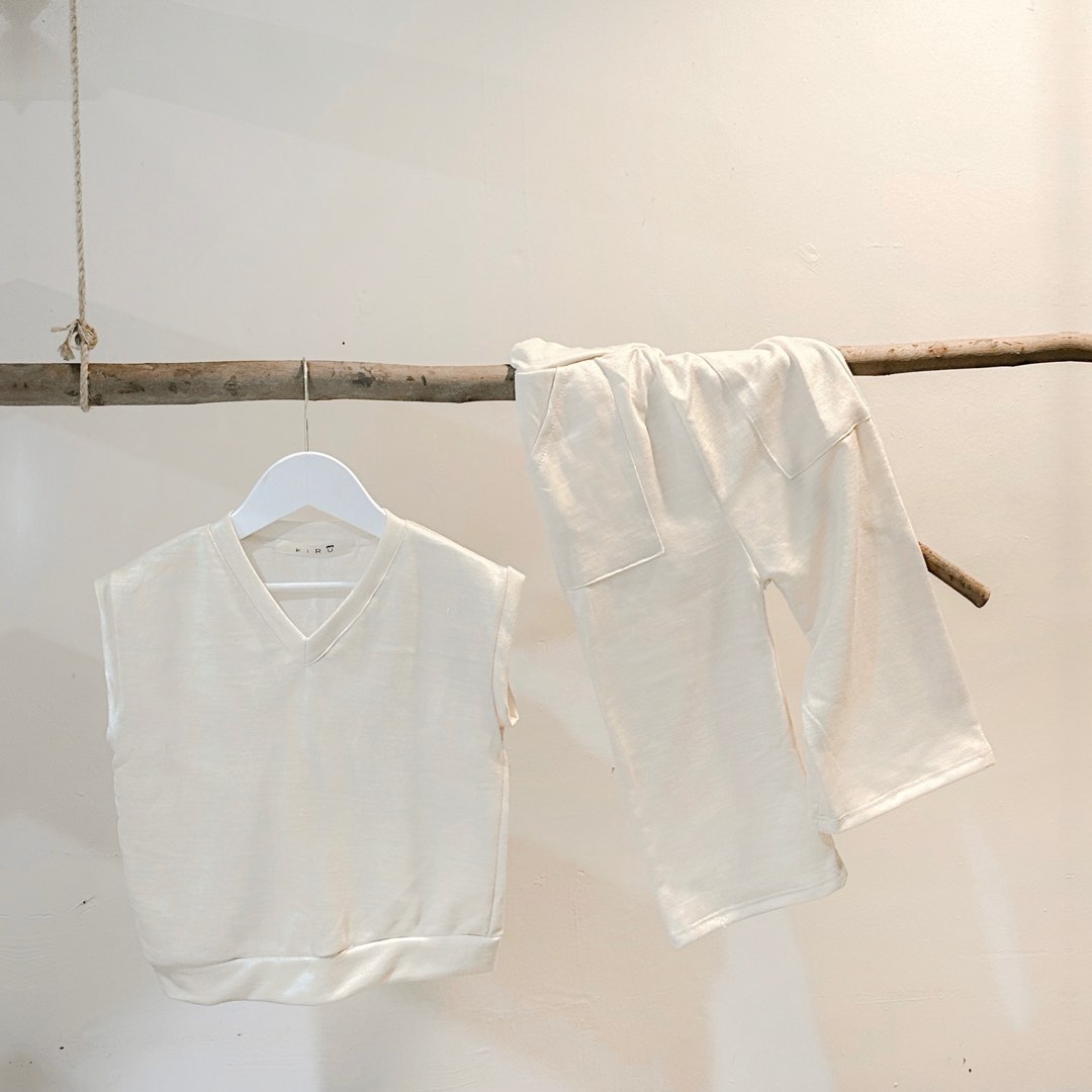 korean vest coords for kids / minimalist neutral sets terno aesthetic ...