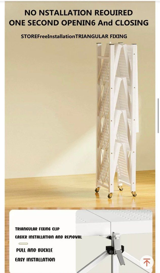 KS02-100cm/71cm length Foldable kitchen storage rack 5 foldable storage ...