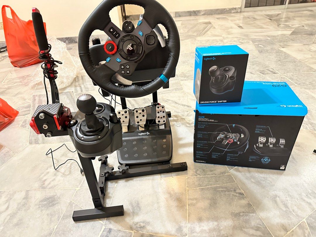 Logitech G29 steering wheel and pedal set with manual shifter ...