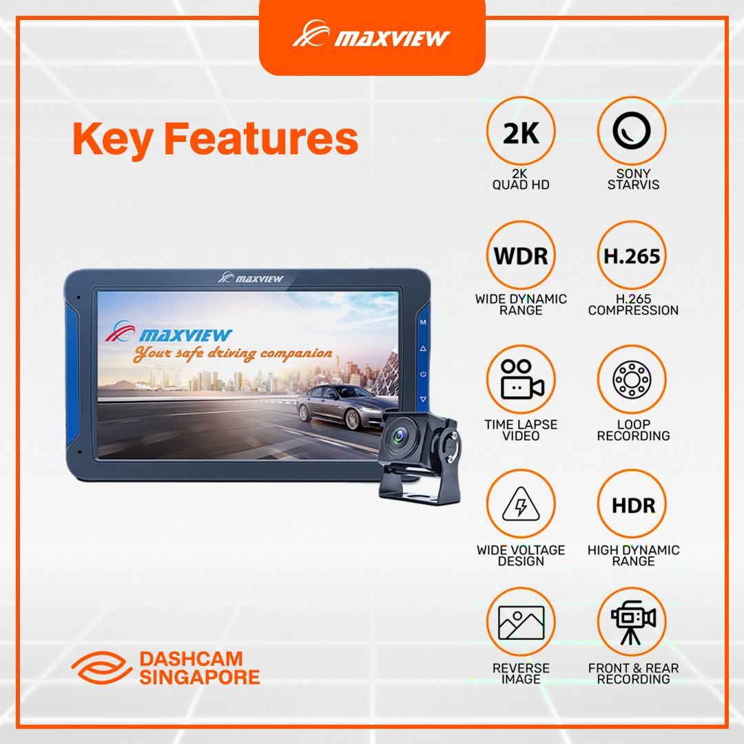 Maxview MT7 Heavy Vehicle Dual-Channel Reverse Cameral [Product of ...