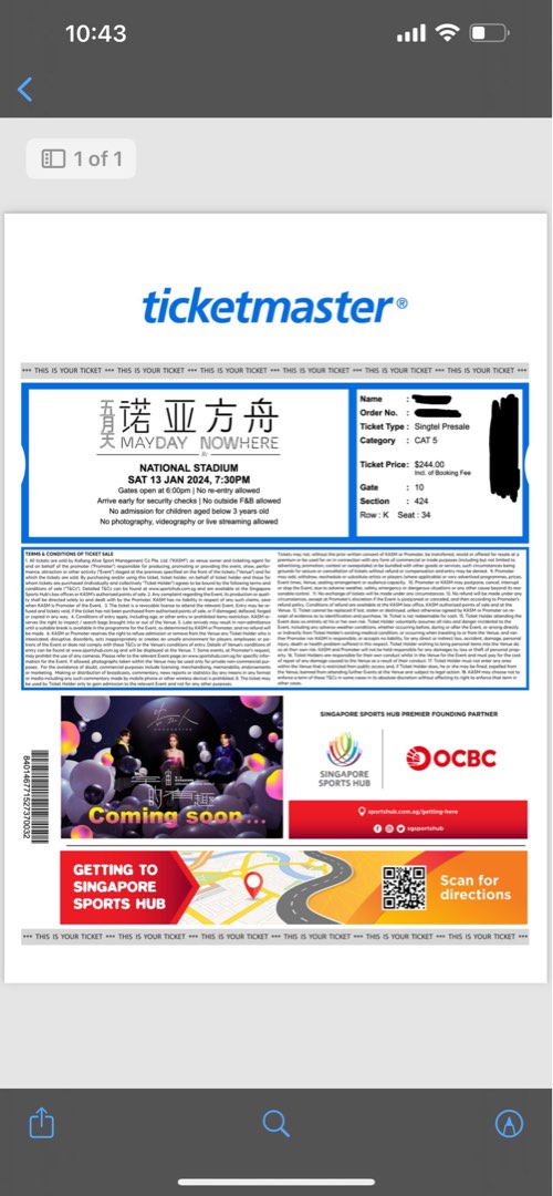 Mayday Concert Tickets 2024, Tickets & Vouchers, Event Tickets on Carousell