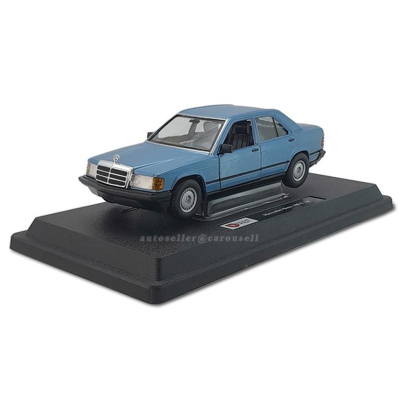 Mercedes Benz 190E (W201) Blue 1:24 Metal Toy Diecast Collection Model ...
