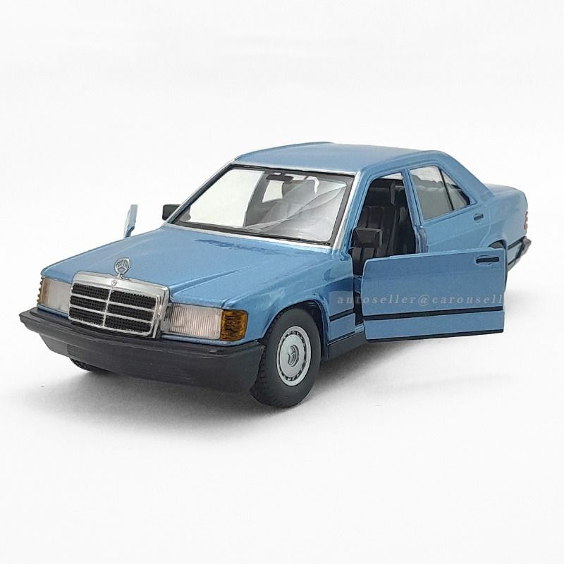 Mercedes Benz 190E (W201) Blue 1:24 Metal Toy Diecast Collection Model ...