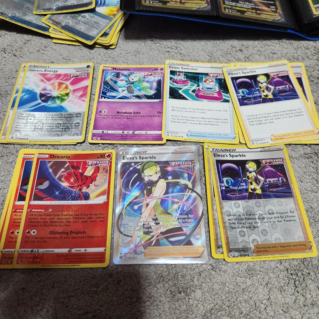 Mew V and Mew Vmax Gold (Pokemon TCG - Fusion strike playables [Elesa ...