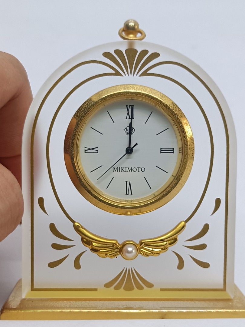 Mikimoto International Mini Desk Clock, Furniture & Home Living, Home ...