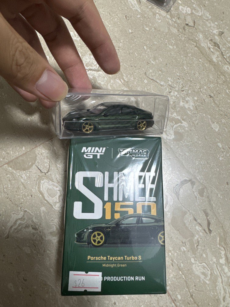 MiniGT | Tarmac Works SHMEE 150 Porsche Taycan Midnight Green, Hobbies ...