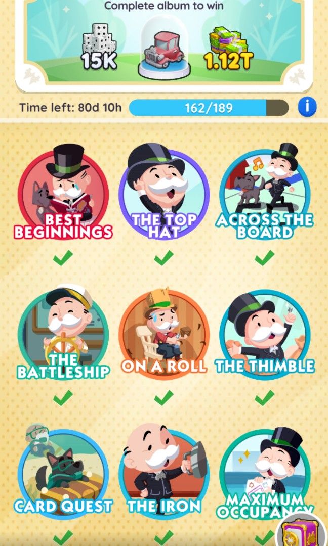 Monopoly go Origin album all 1-5 stars stickers for sales! Spot rebel ...