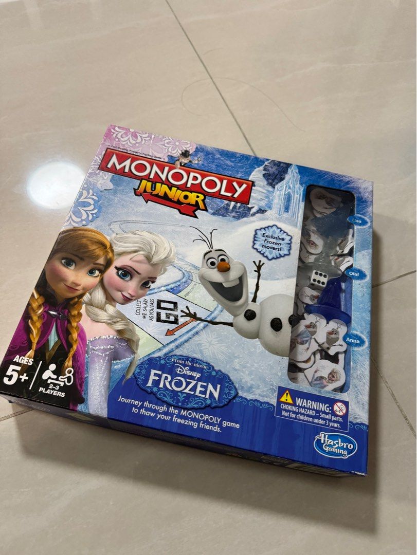 Monopoly junior frozen, Hobbies & Toys, Toys & Games on Carousell