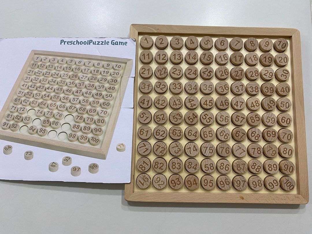 Montessori 1-100 Digit Number Board Game, Hobbies & Toys, Toys & Games ...