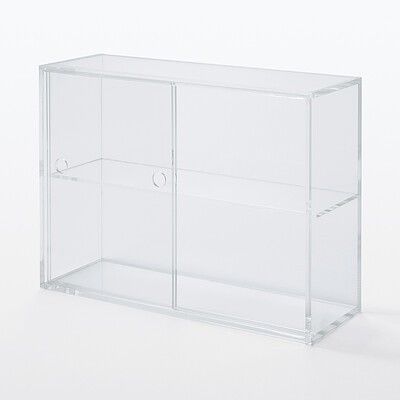 MUJI Acrylic Display Case With Sliding Doors Size S, Furniture & Home ...