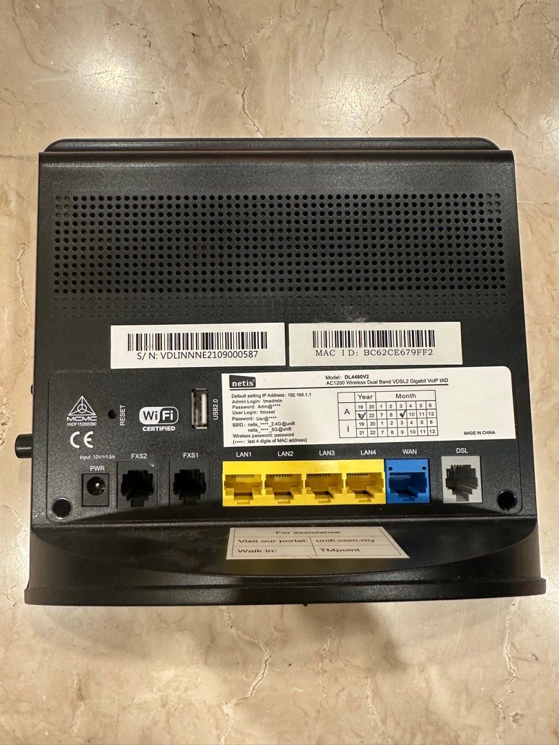 Netis Unifi router DL4480V2, Computers & Tech, Parts & Accessories ...