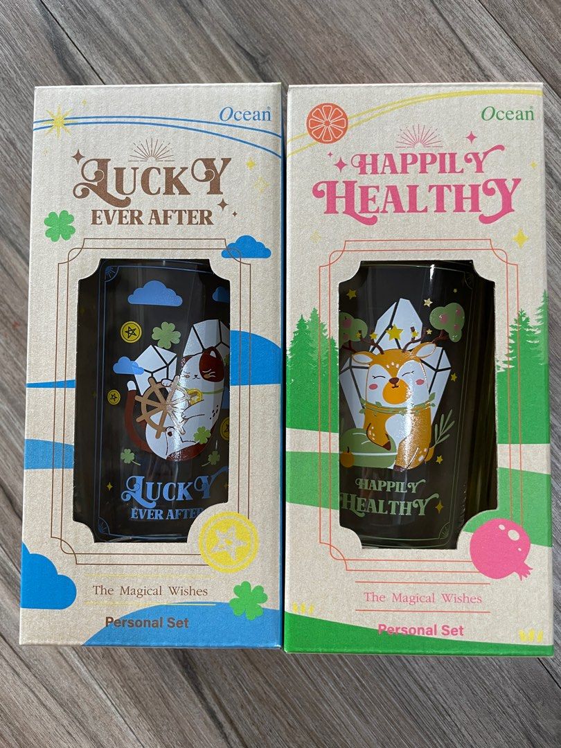 Ocean Neko Fortune Personal Glass 570ml, Furniture & Home Living, Kitchenware & Tableware, Water ...