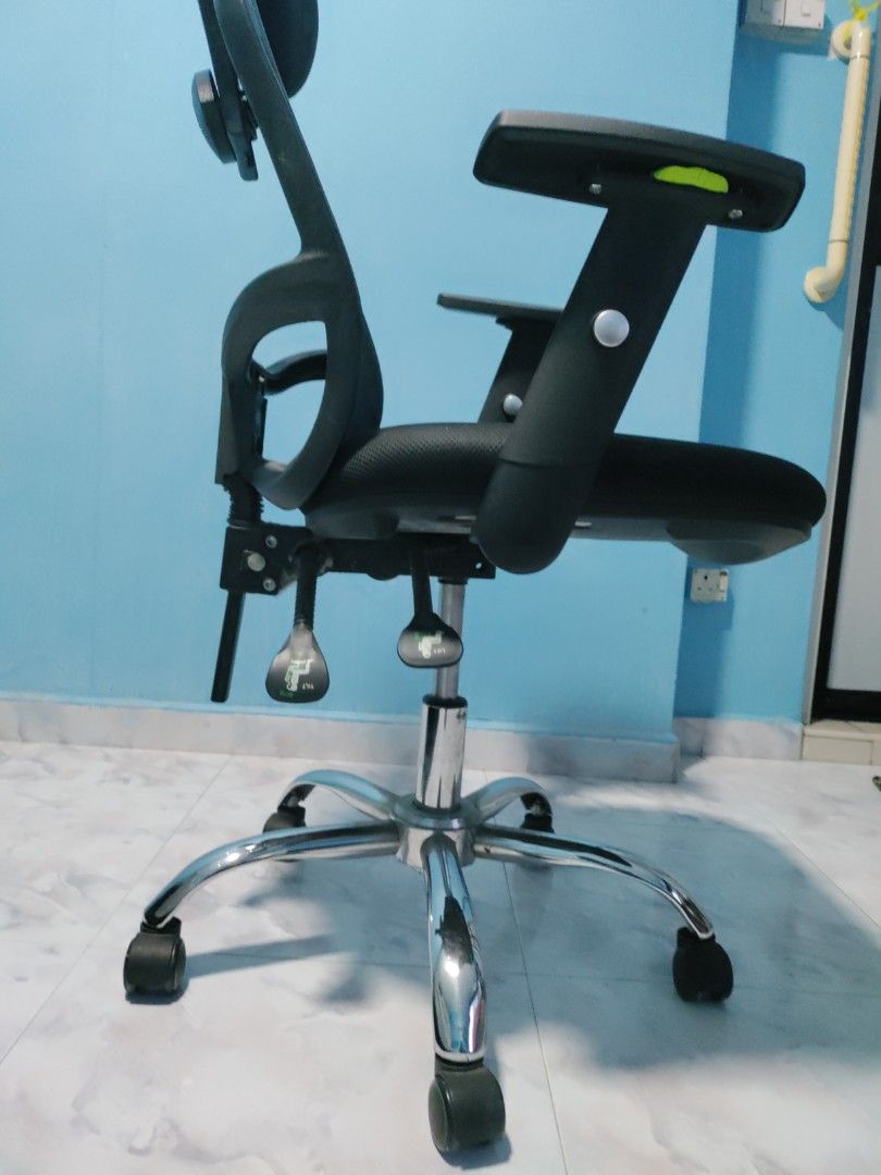 Office chair, lean back, gas pistol with handle, Furniture & Home ...