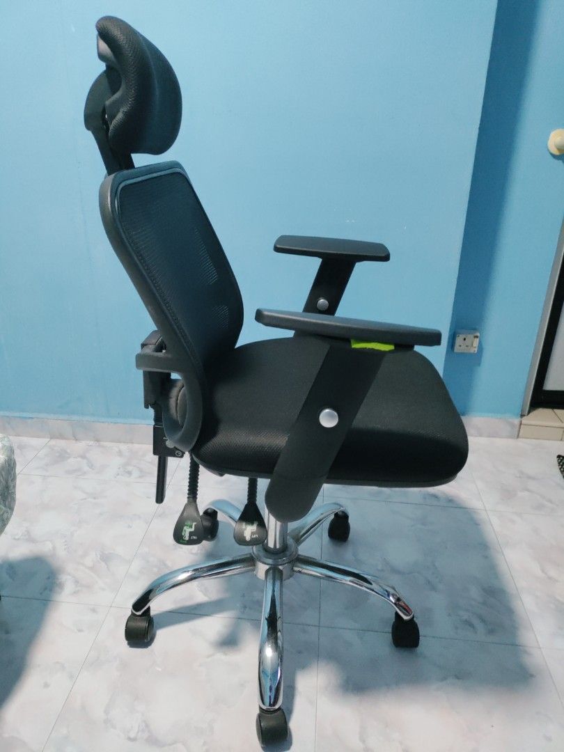 Office chair, lean back, gas pistol with handle, Furniture & Home ...