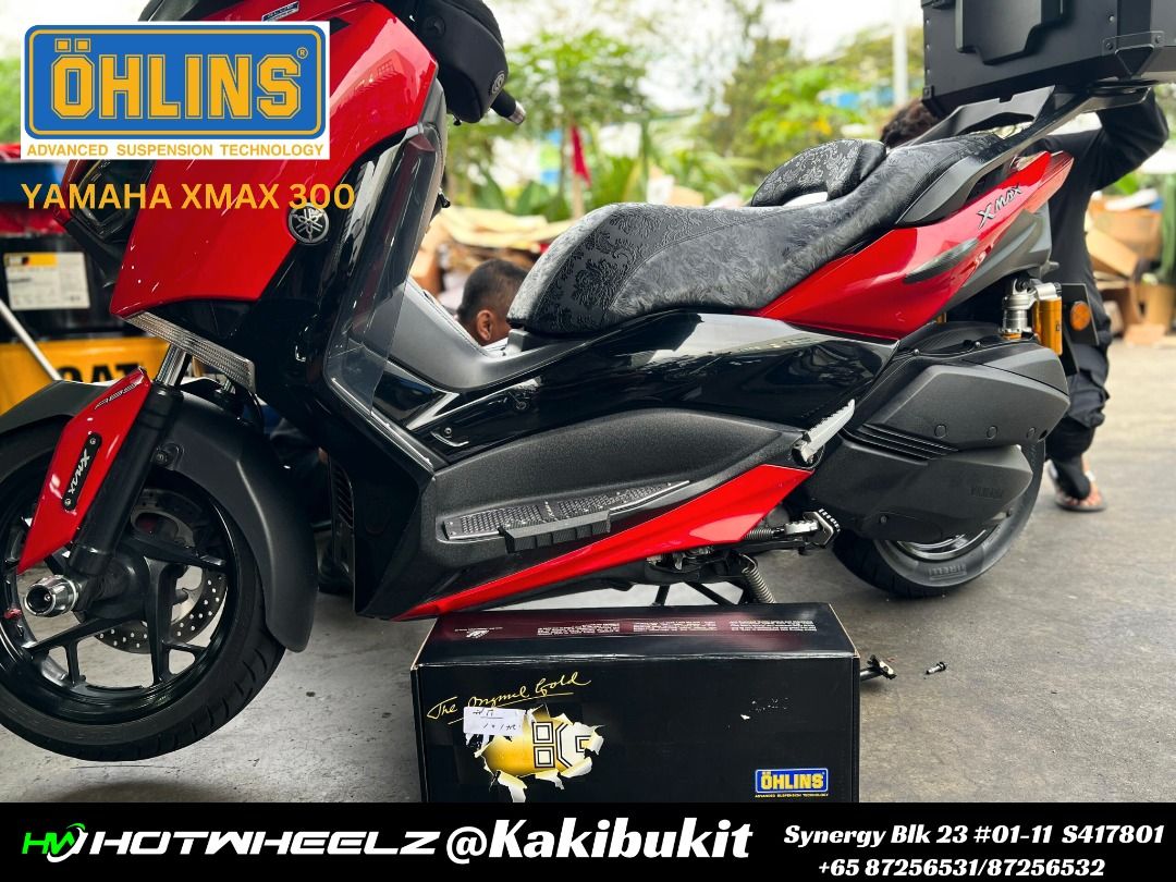 OHLINS REAR SUSPENSION - YAMAHA XMAX 300., Motorcycles, Motorcycle ...