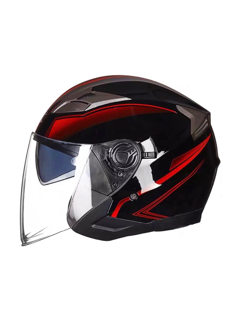 Open Face with Inner Lens Dual Visor Motorcycle Helmet Visor Bike ...