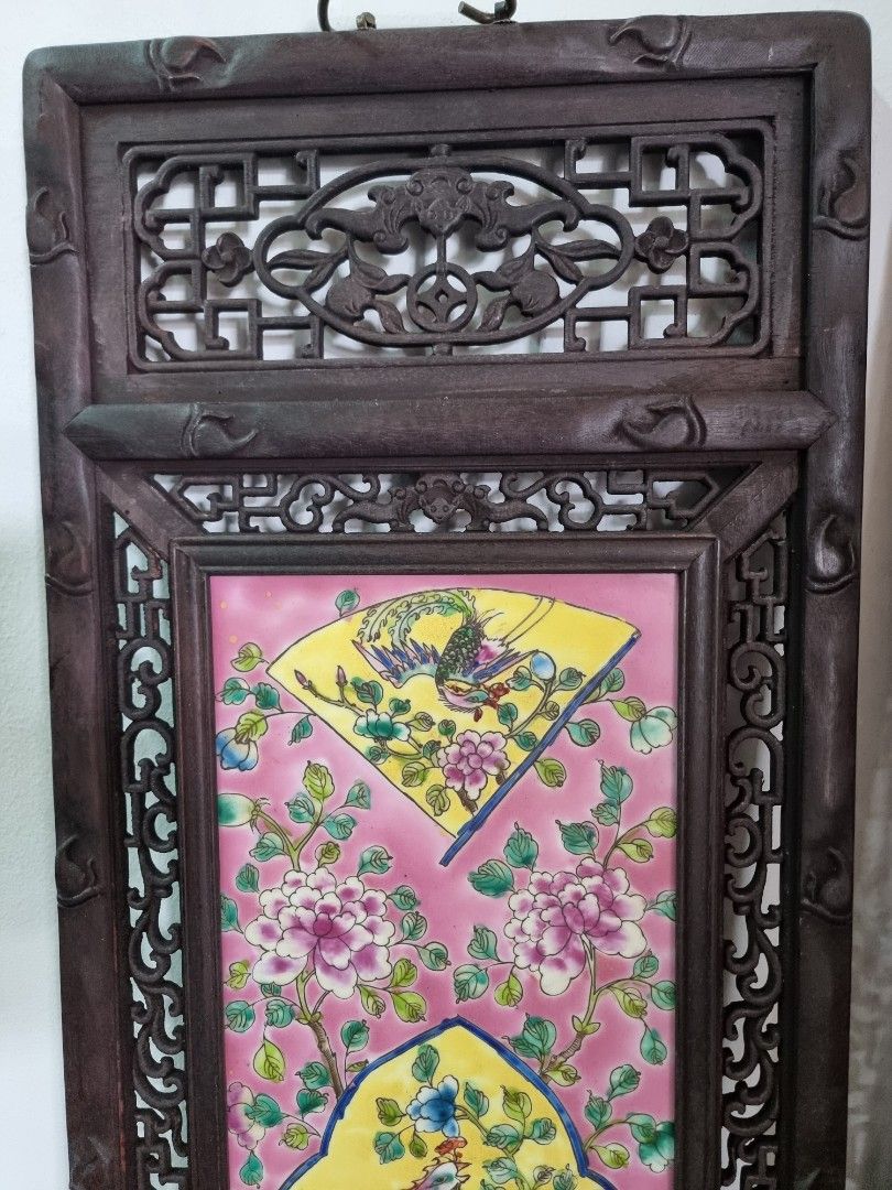 PAIR OF NONYA BABA STYLE SCREEN NEW PERANAKAN STYLE, Furniture & Home ...