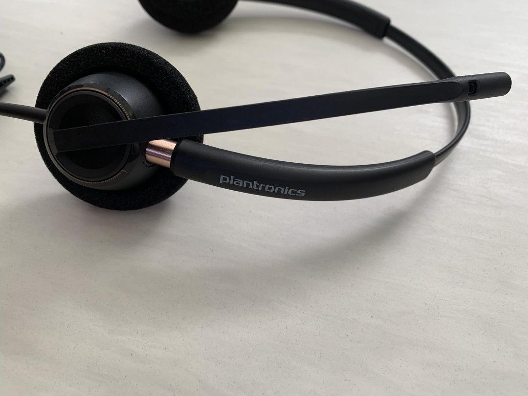 PLANTRONICS ENCOREPRO HW520 + POLY DA85 ADAPTER USB TYPE WITH TYPE C ...