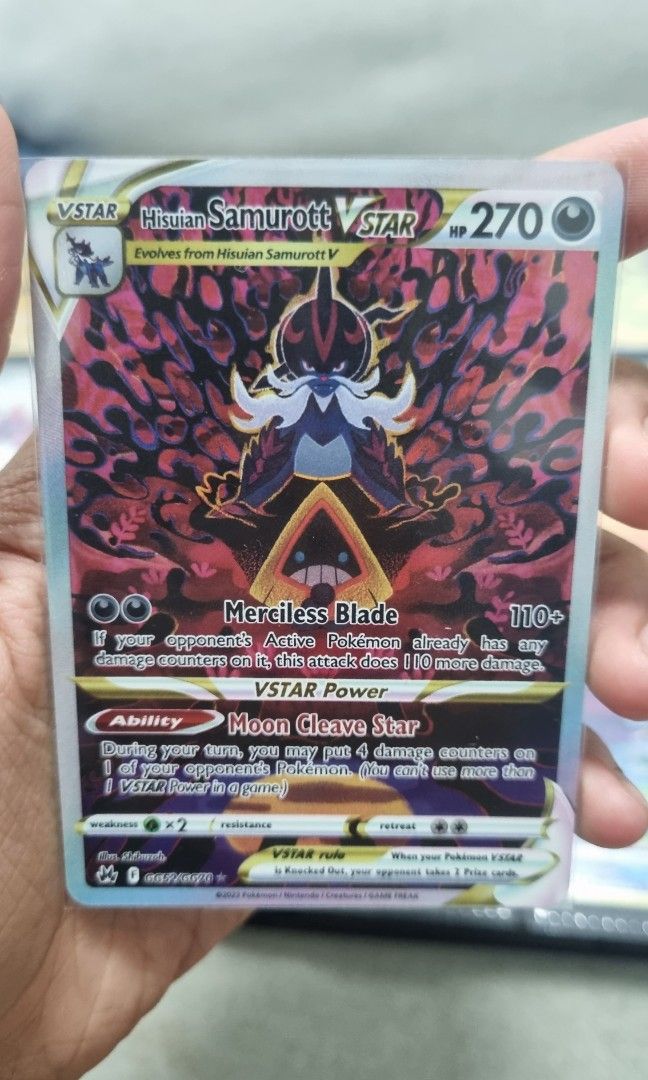 Pokemon Card Hisuian Samurott Vstar GG52/GG70 Crown Zenith SAR, Hobbies ...