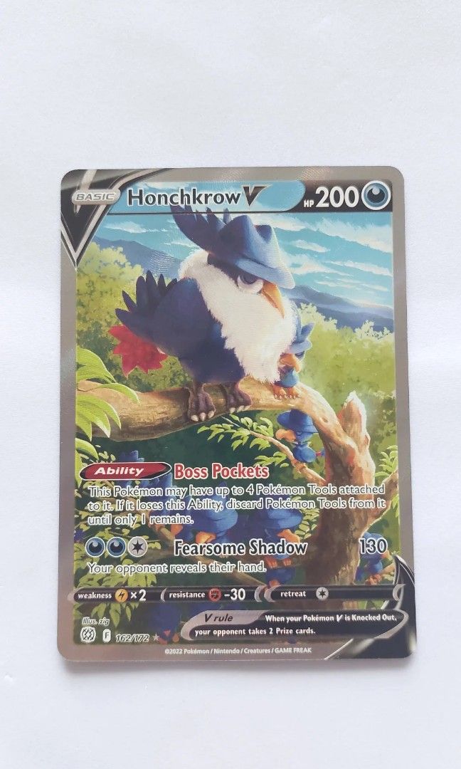 Pokemon Card Honchkrow V (Alternate Full Art) - SWSH09: Brilliant Stars ...