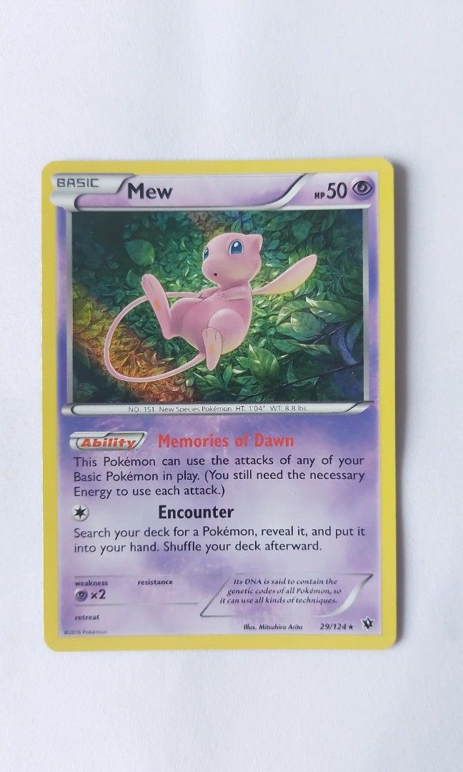 Pokemon Card Mew - XY - Fates Collide (FCO), Hobbies & Toys, Toys ...