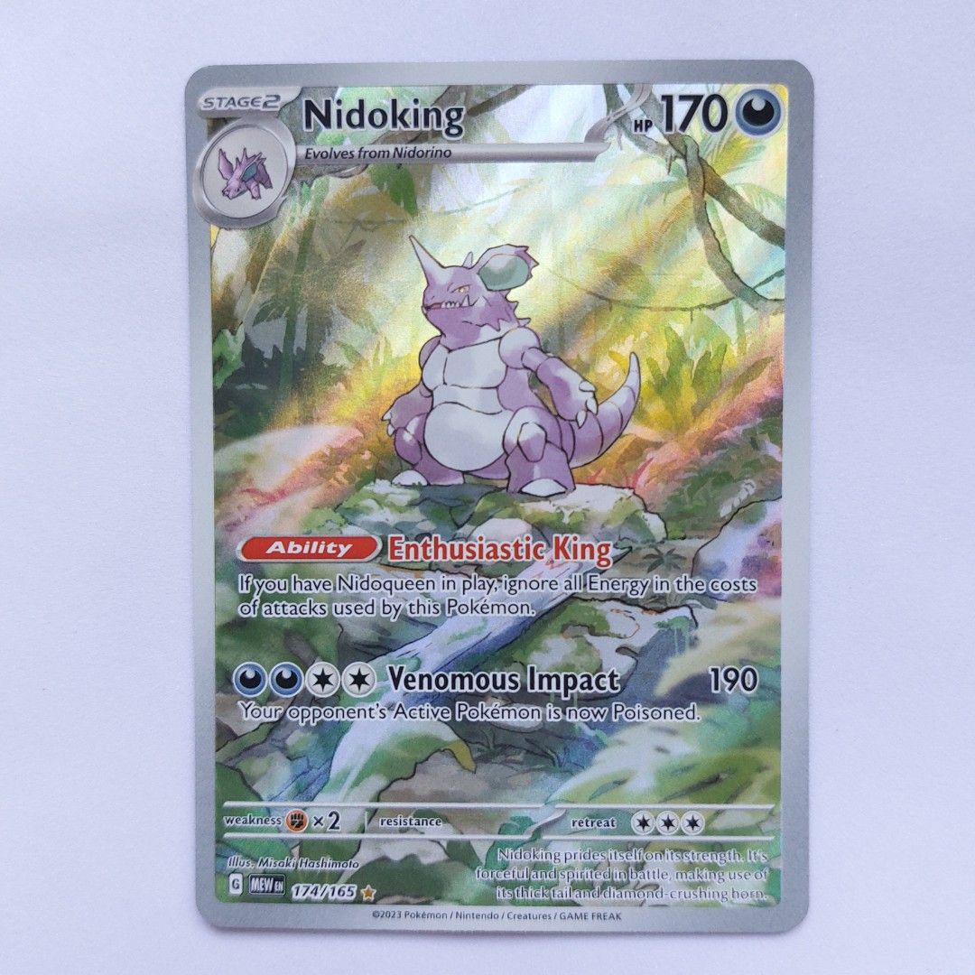 Pokemon Card Nidoking - 174/165 - SV: Scarlet and Violet 151 (MEW), Hobbies & Toys, Toys & Games ...