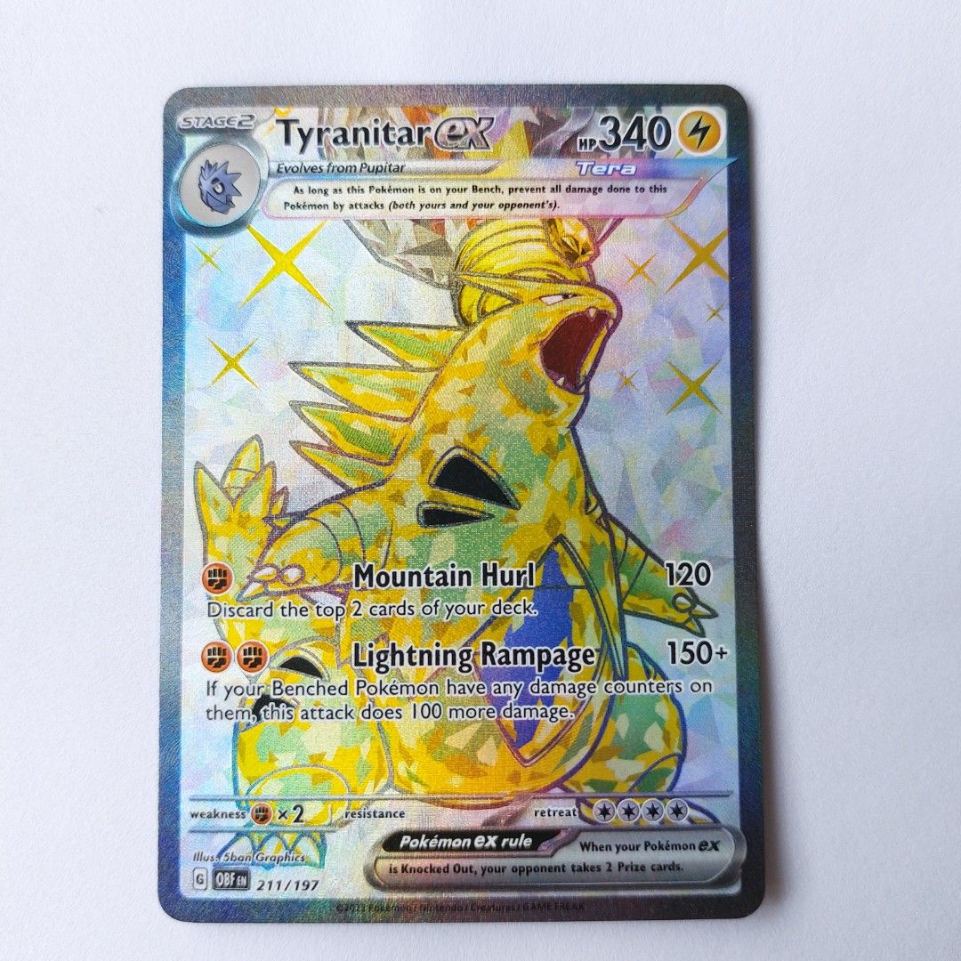 Pokemon Card Tyranitar ex - 211/197 - SV03: Obsidian Flames (SV03 ...