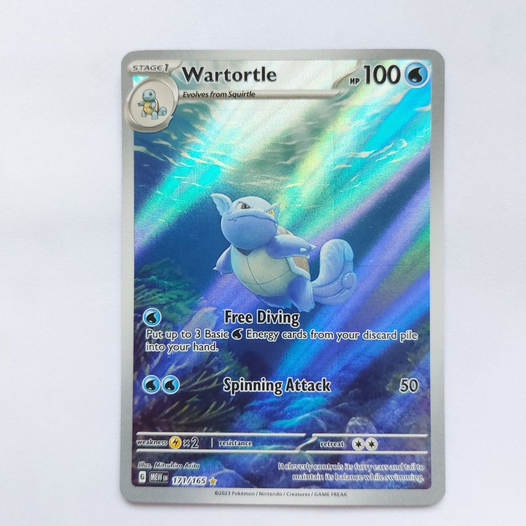Pokemon Card Wartortle - 171/165 - SV: Scarlet and Violet 151 (MEW ...
