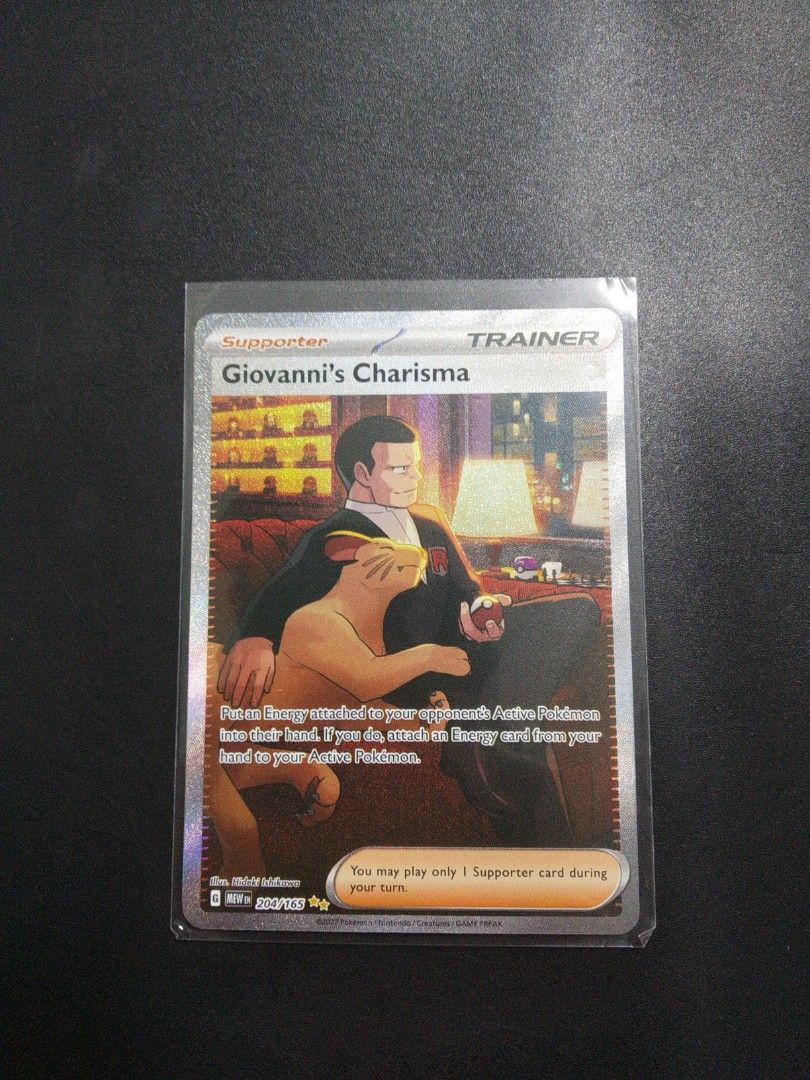 Pokemon TCG Giovanni's Charisma Full Art Trainer SIR Special ...