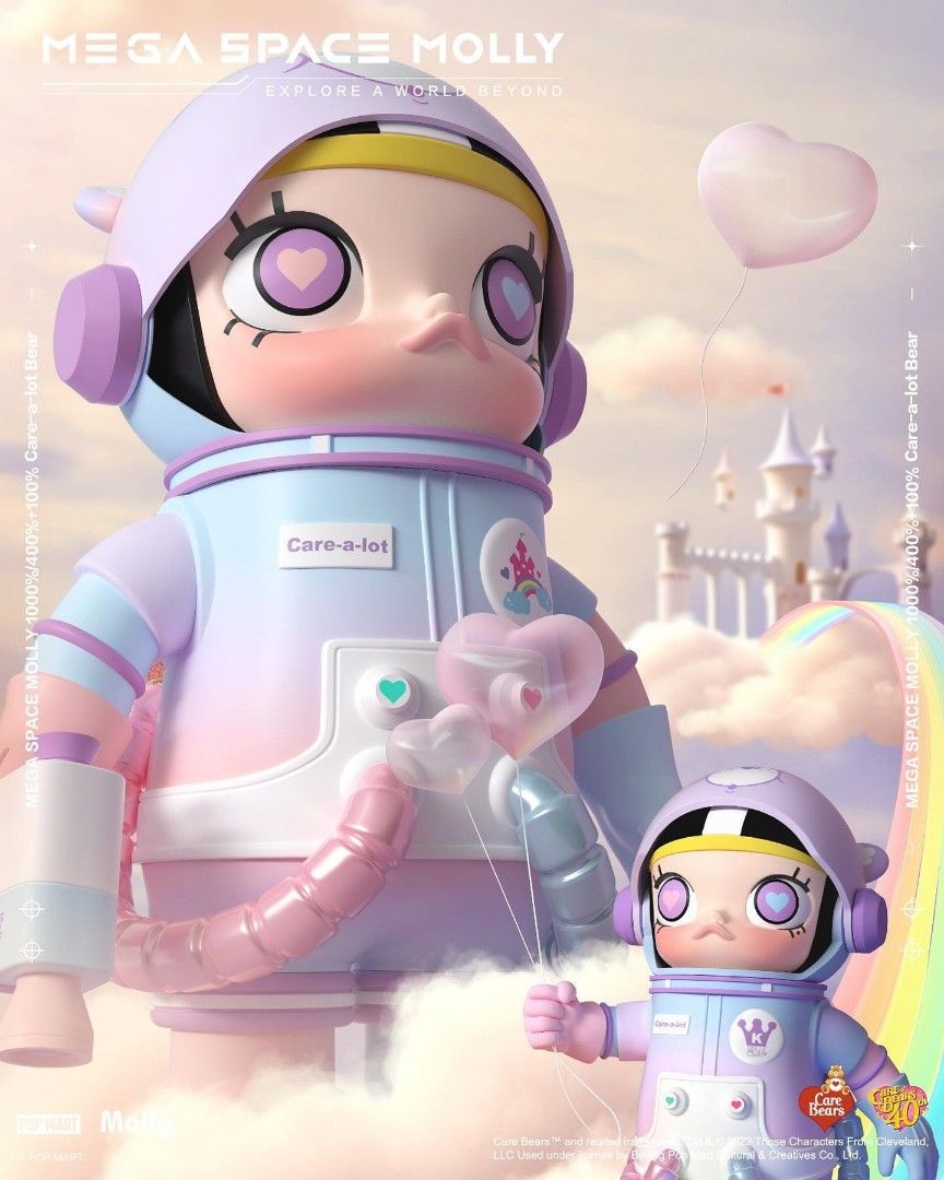PopMart 400% Care-a-lot Mega Space Molly, Hobbies & Toys, Toys & Games ...