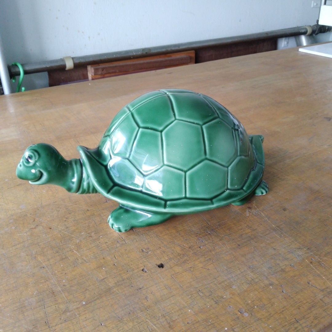 PORCELAIN TORTOISE FOR PUTTING COINS AND BRING YOU SUPER GOOD LUCK ...