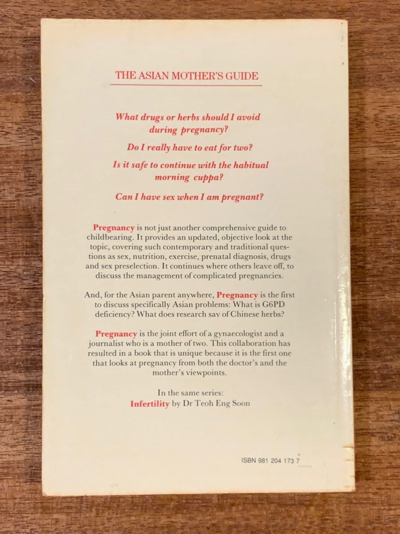 PREGNANCY book by Dr TEOH ENG SOON DANA LAM, Hobbies & Toys, Books ...