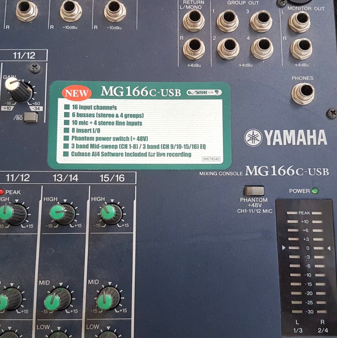 Professional Yamaha Mixing Console MG166C-USB, Art Décor Design, 16 ...