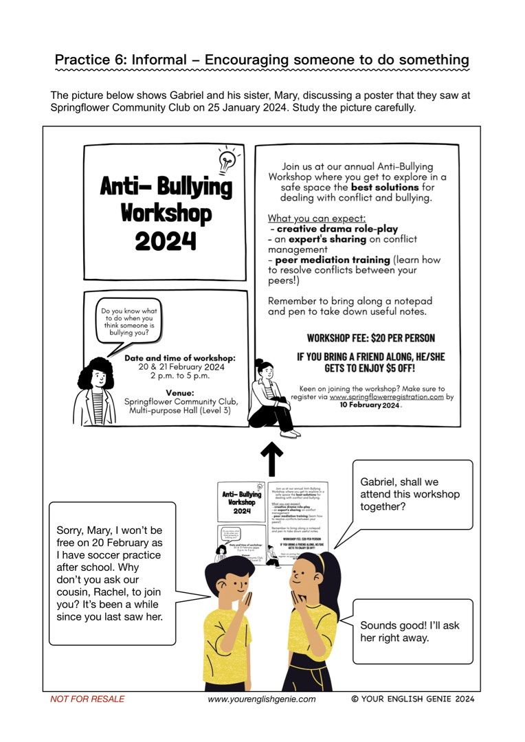 PSLE Situational Writing (SW) Guide with Notes and Practices (Primary ...