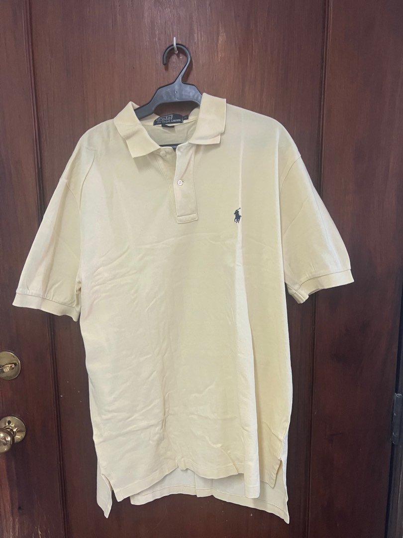 Ralph lauren polo shirt light yellow, Men's Fashion, Tops & Sets ...