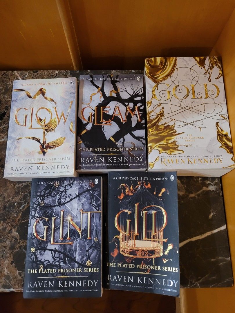 Raven Kennedy book set: Glid, Glint, Gleam, Glow, Gold, Hobbies & Toys ...