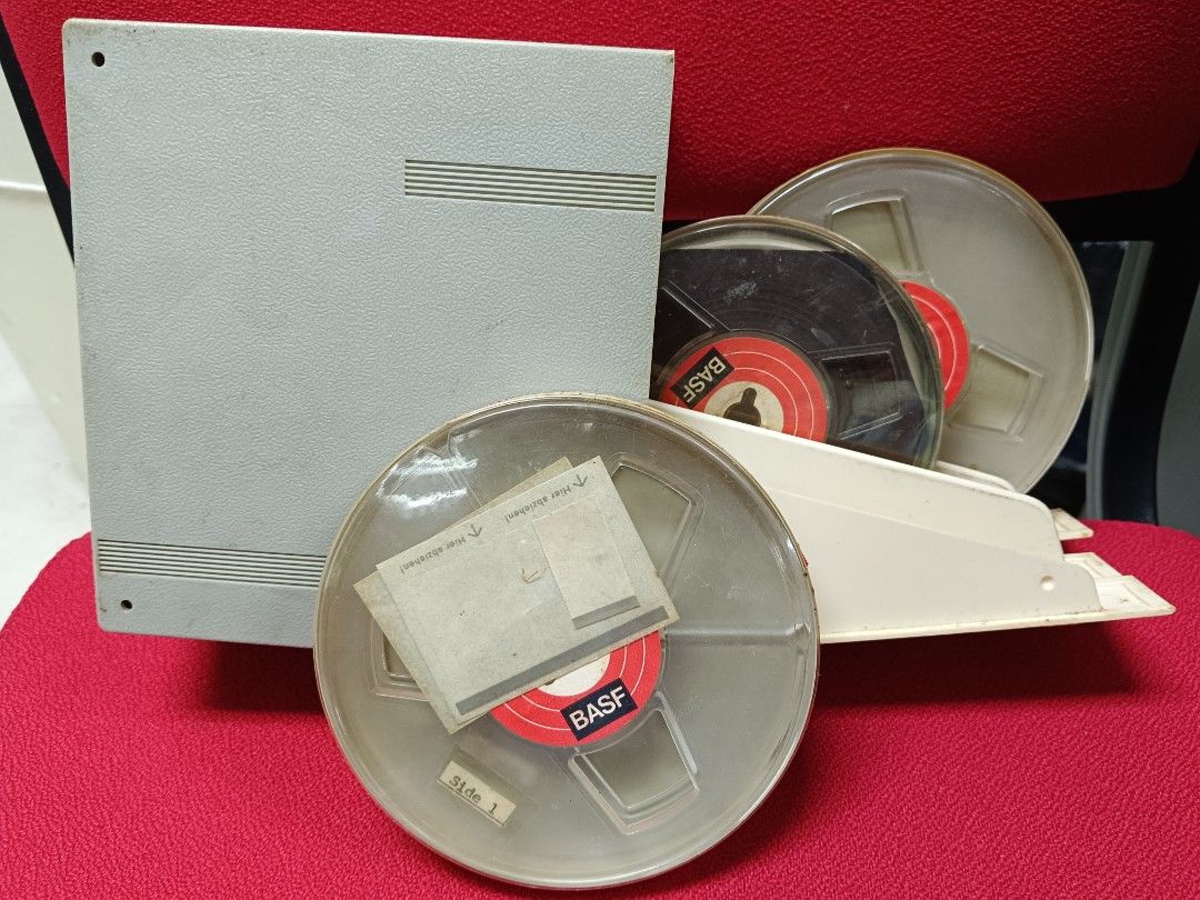 Reel to reel audio tape recording BASF GERMANY BOX case KASET TAPE ...