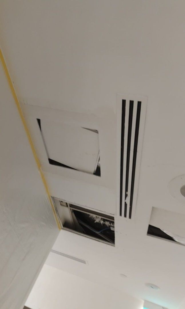 Repair False Ceiling and Partition wall. .tolite ceiling. Box up .air ...