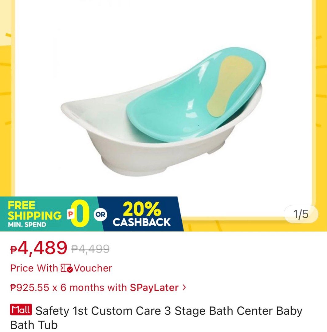 Safety 1st Custom Care 3 Stage Bath Center Baby Bath Tub, Babies & Kids ...