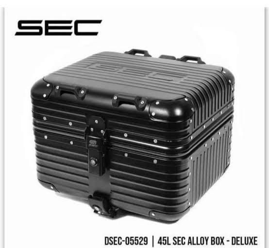 SEC 45L Deluxe Alloy Box Black, Motorbikes, Motorbike Parts ...