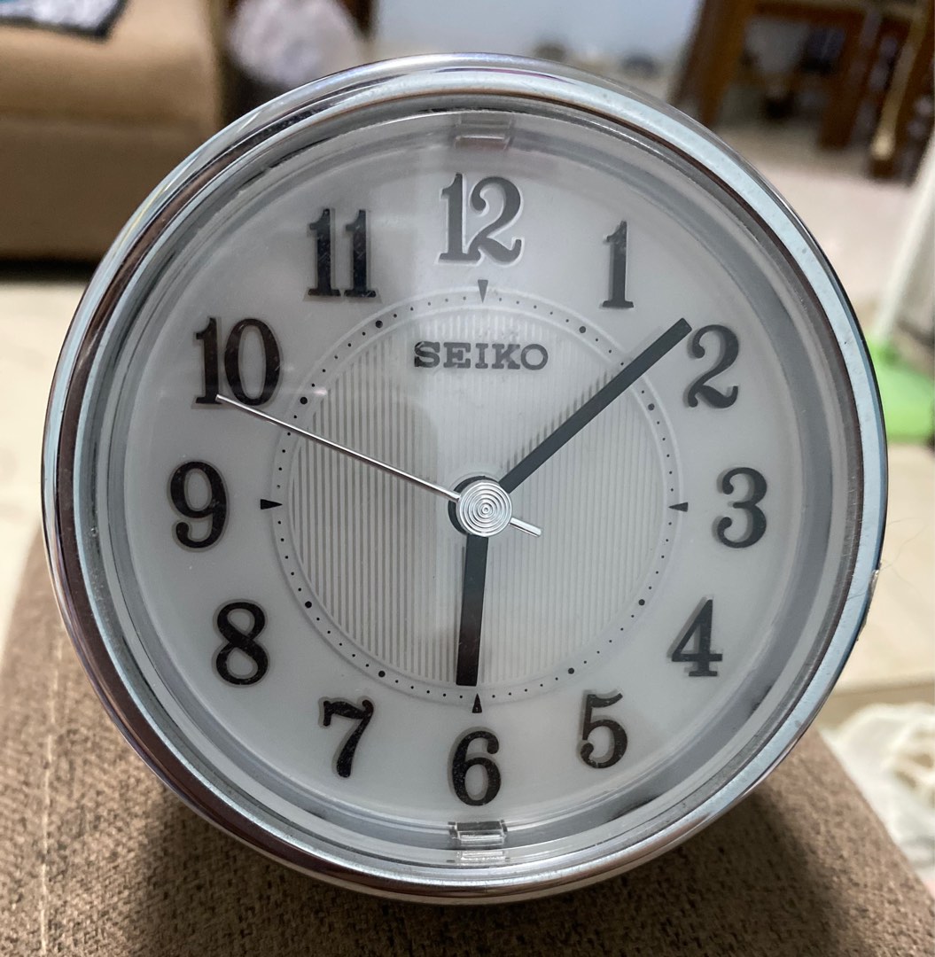 Seiko Alarm Clock, KR895W, EL Backlight, White Pearl, Furniture & Home ...