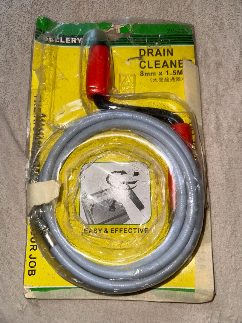 Sellery Drain Cleaner Tool Kit Cable 8mm x 1.5m (for bathtub, wash ...